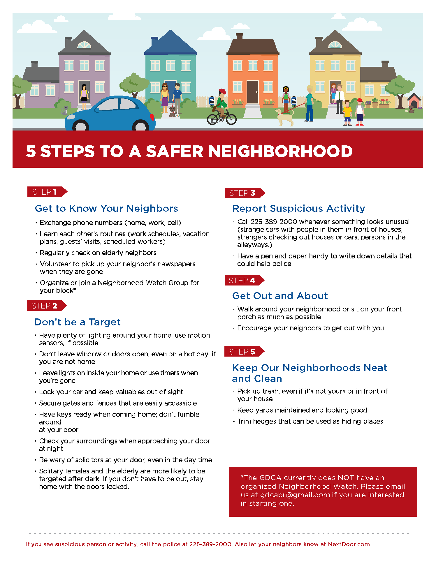 5 Steps to a Safer Neighborhood - Garden District Civic Association